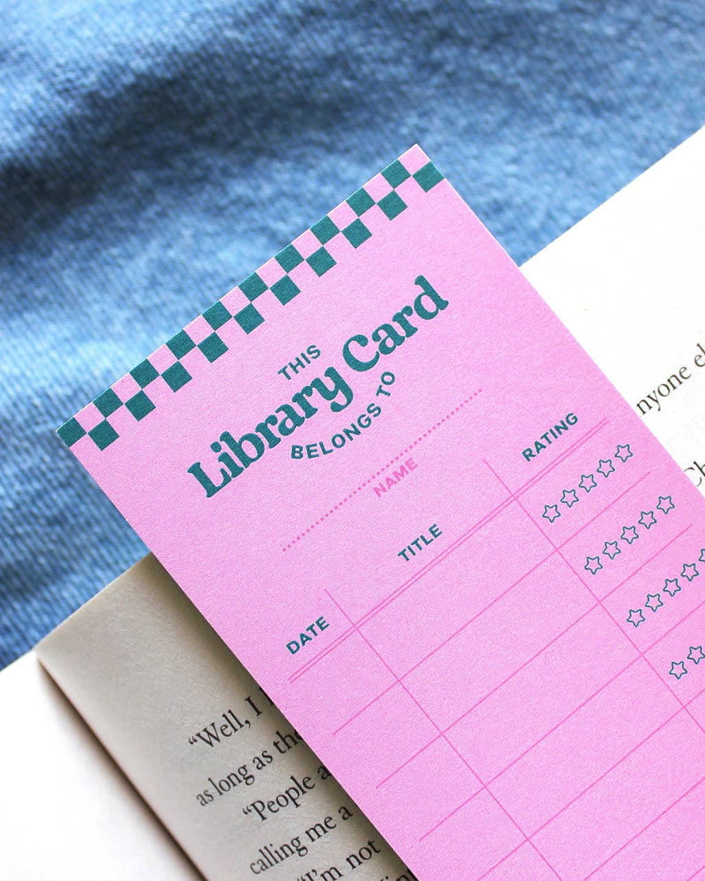 Library Book Card Template