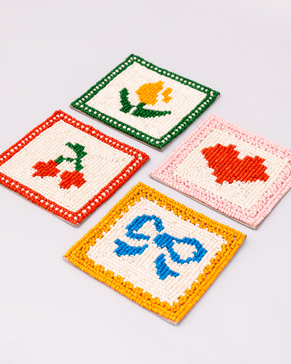 Quilt Beaded Coaster Set – ban.do