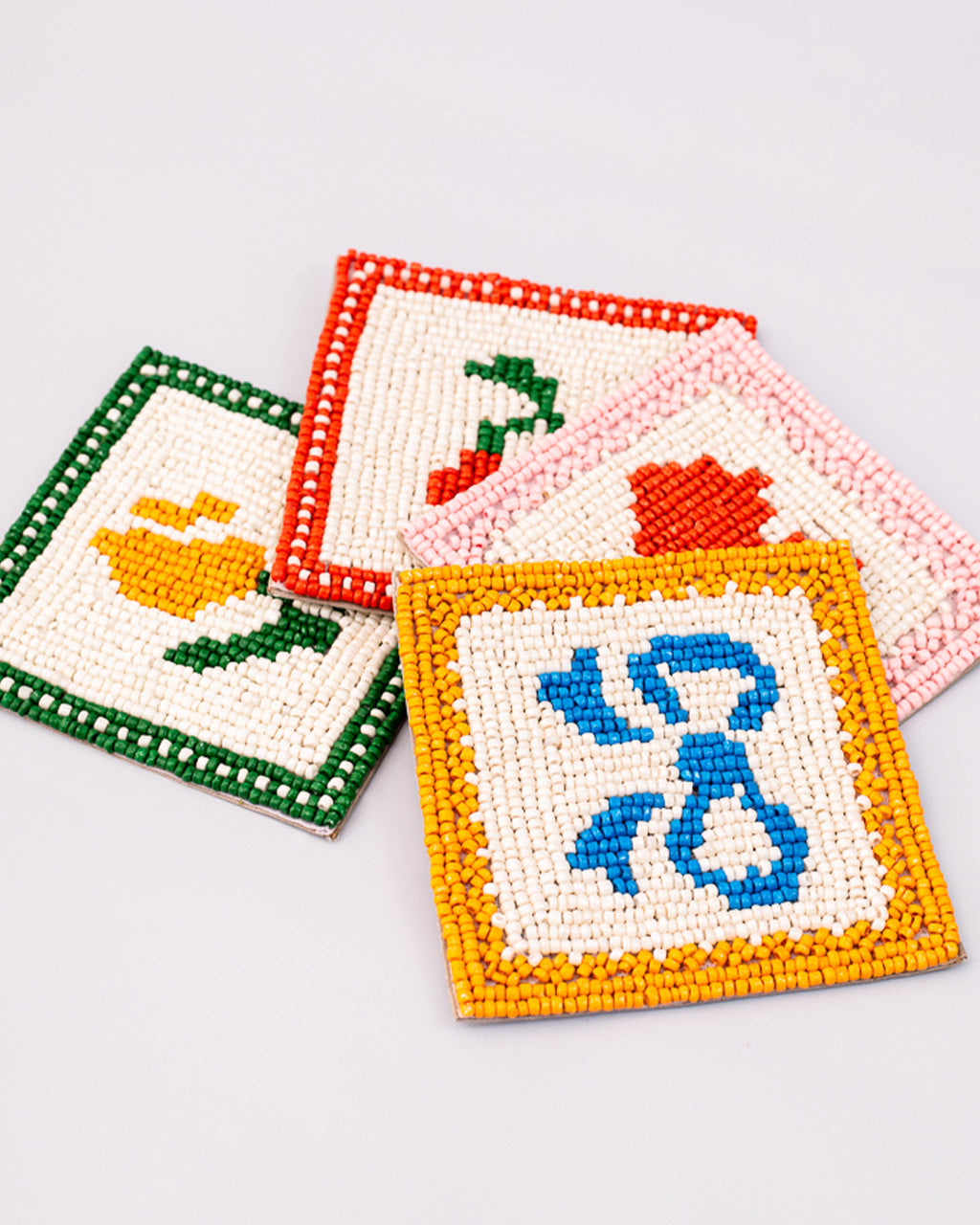 Quilt Beaded Coaster Set – ban.do