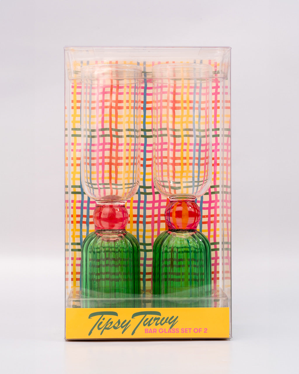 Tipsy Turvy Bar Glass Set - Green – ban.do