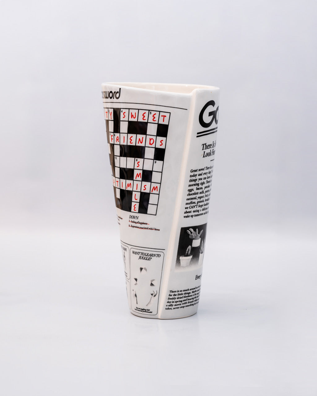 Ceramic Newspaper Vase | Unique Flower Vase | ban.do