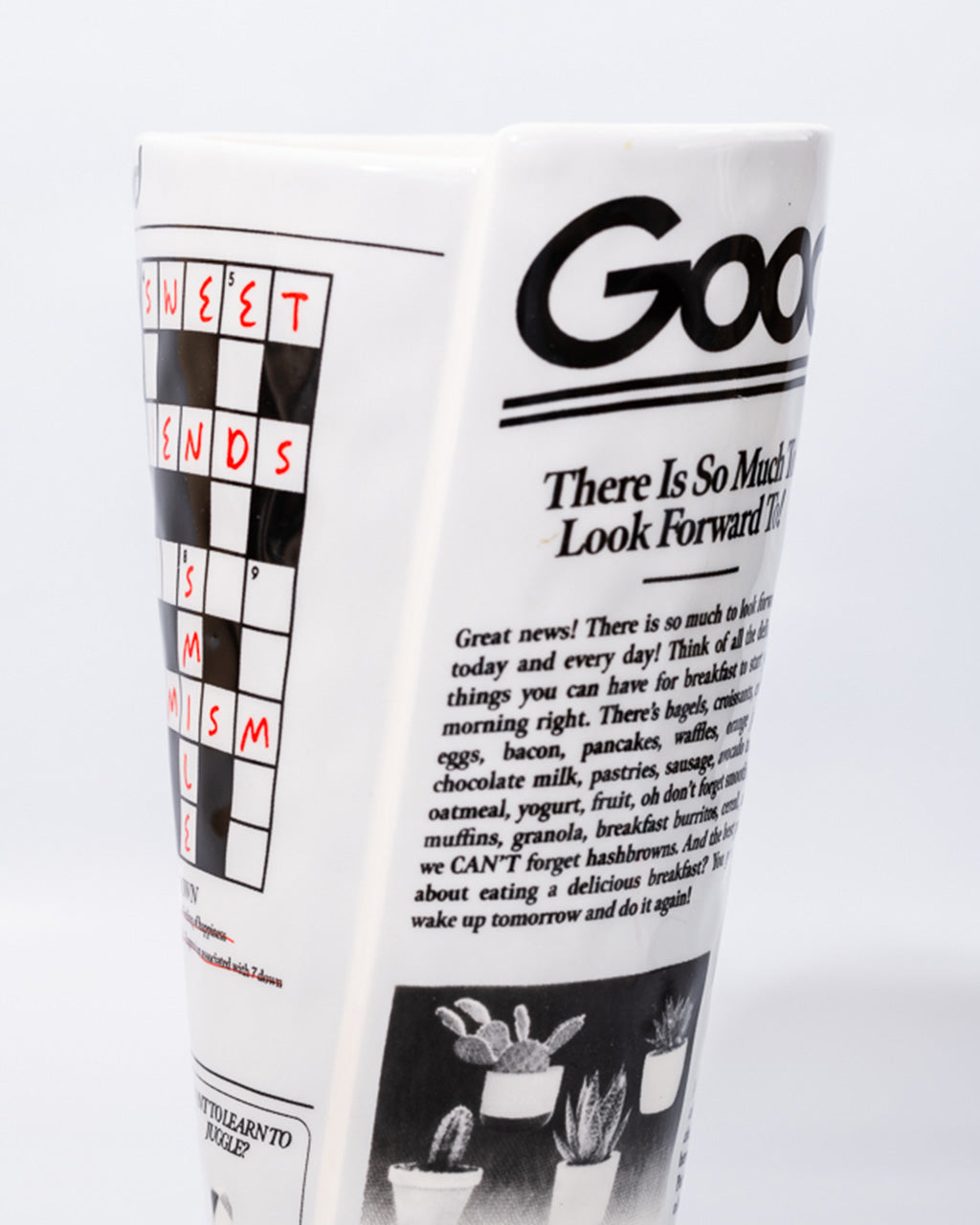 Ceramic Newspaper Vase | Unique Flower Vase | ban.do