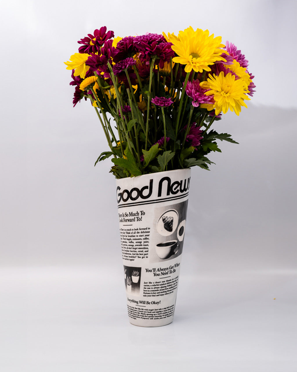 Ceramic Newspaper Vase | Unique Flower Vase | ban.do