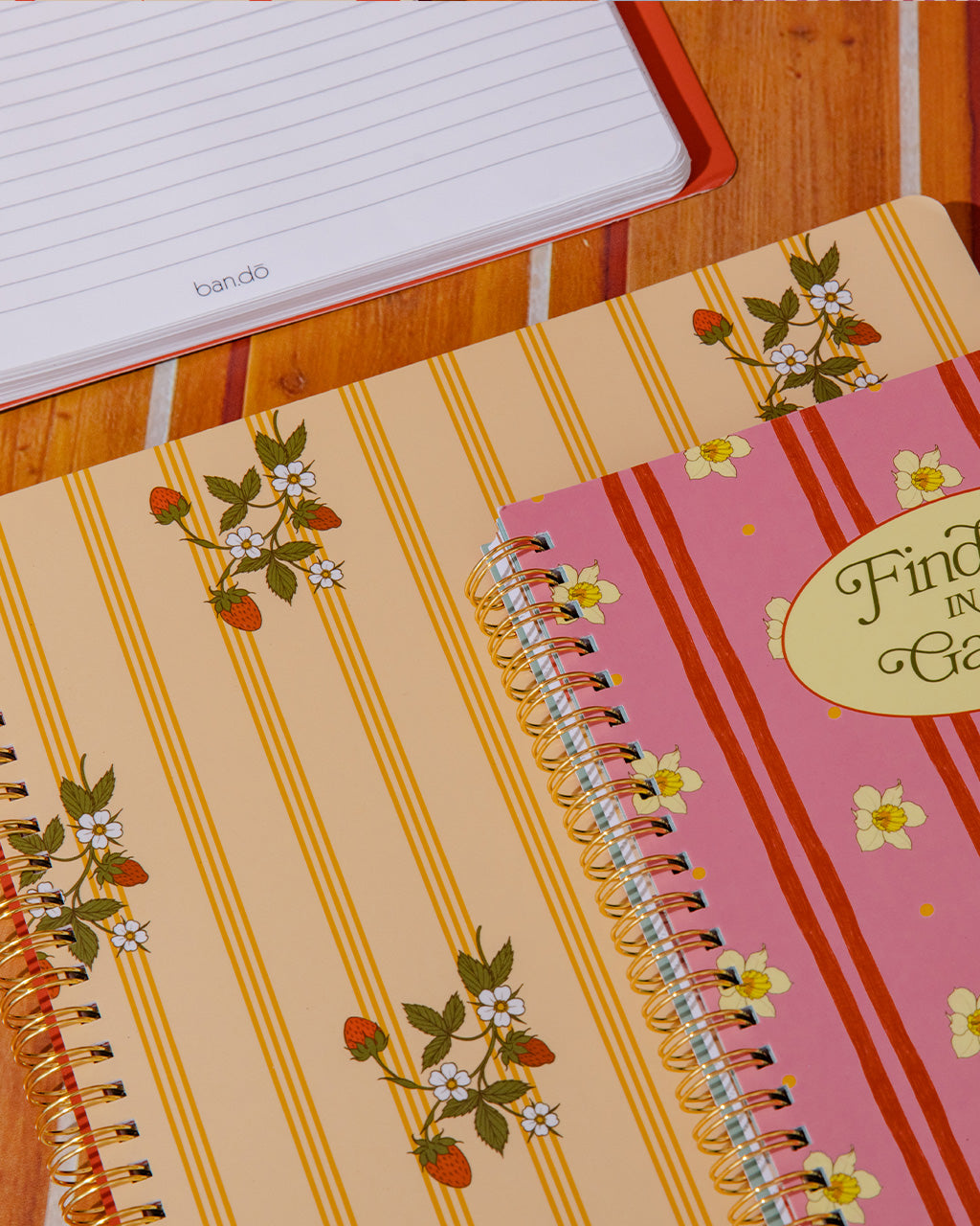 Floral Stripe Large Notebook | Rough Draft Notebook | ban.do