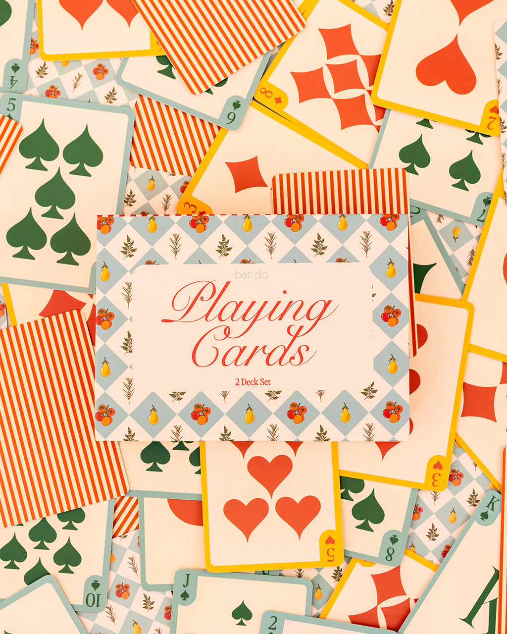 Garden Double Deck Playing Cards | Floral & Stripe Set | ban.do