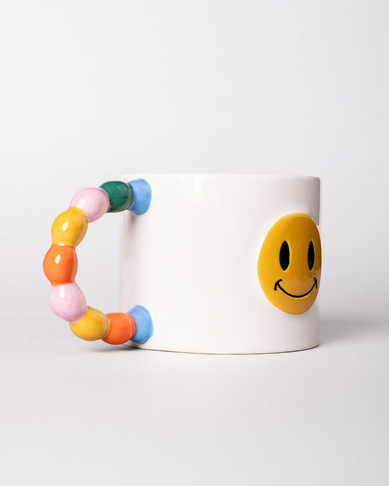 Smiley Face Ceramic Mug | Happy Coffee Cup | ban.do