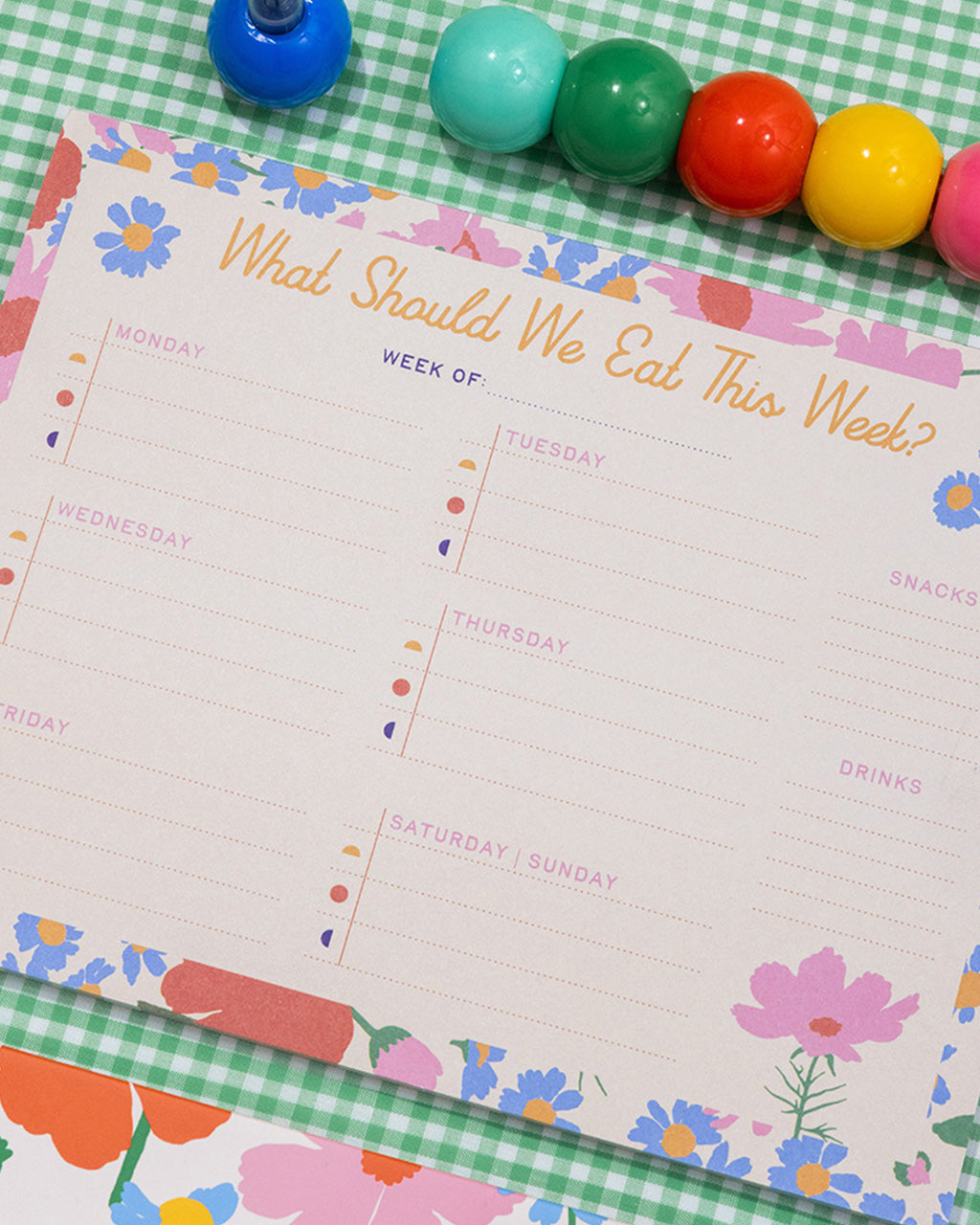 Meal Planner and Shopping List Set – Floral | ban.do