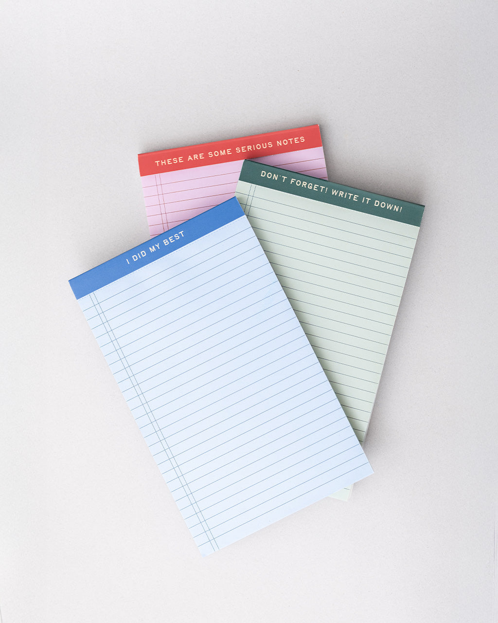 Mini Legal Pad Set – Serious Notes | Cute Stationery | ban.do
