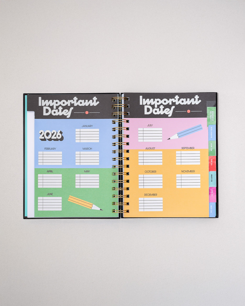 Medium 12-Month Planner | Yellow Floral Planner | ban.do