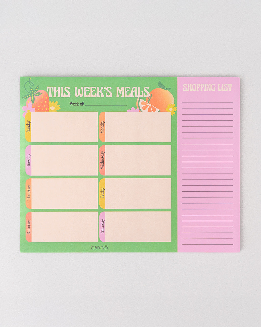 Fruit Meal Planner Pad Weekly Organizer | ban.do