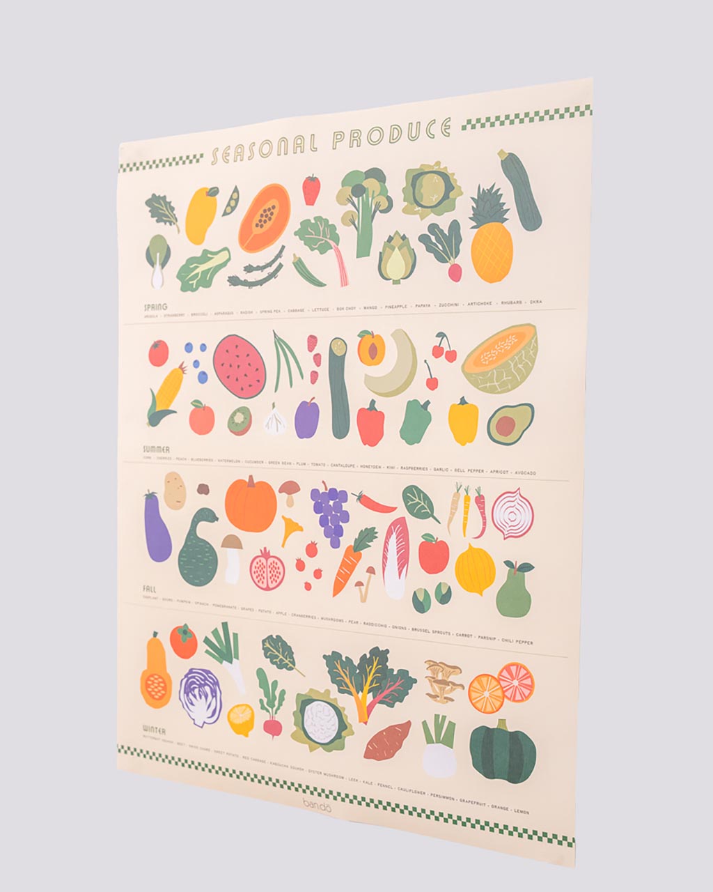 Seasonal Produce Calendar Wall Chart | ban.do
