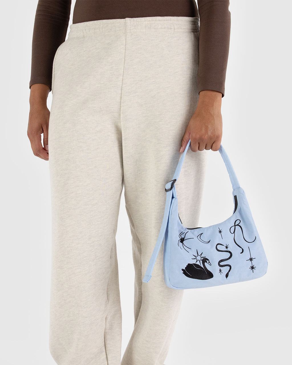 Mini Nylon Shoulder Bag - Embroidered Ballet Icons – ban.do