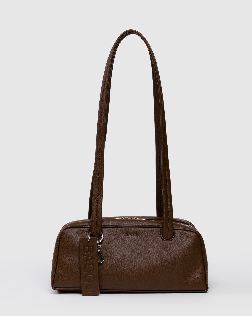 Small Recycled Leather Bowler Bag - Brown – ban.do