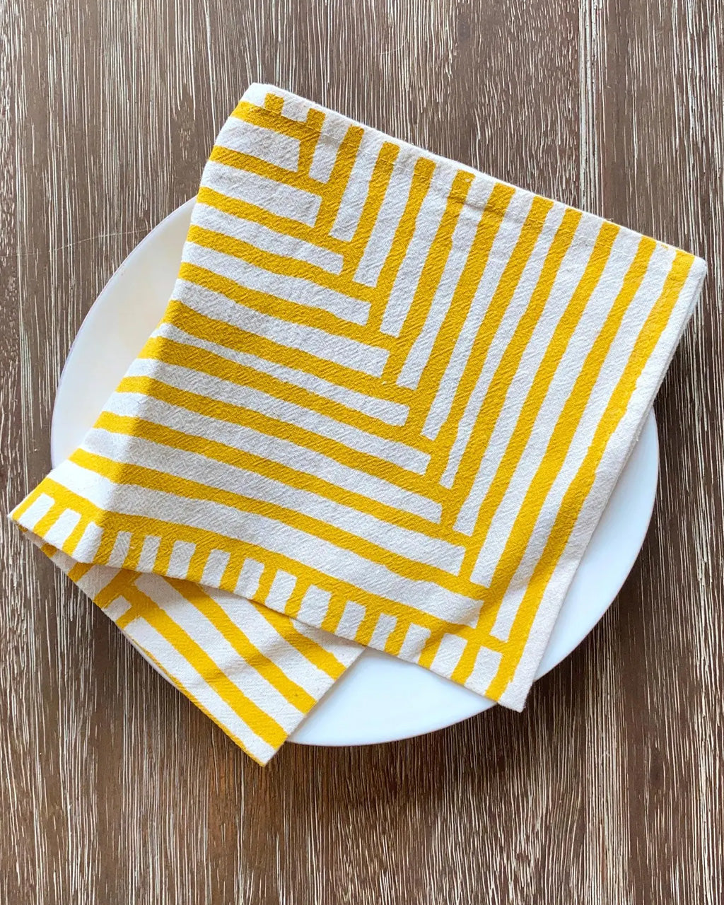 Natural Cotton Cloth Napkins - Warm Painterly Stripes – ban.do