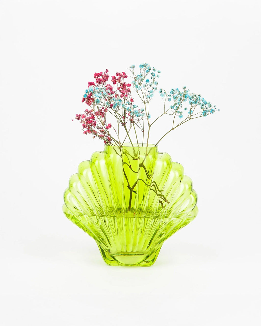 Lime Green Glass Seashell Vase – ban.do