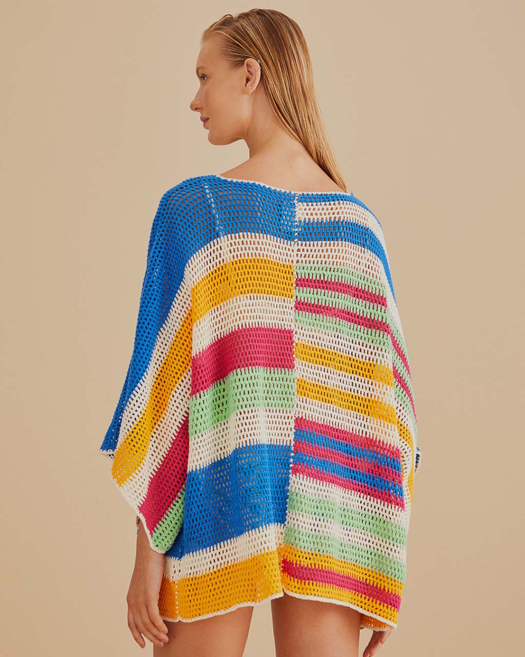 Mixed Stripes Crochet Kimono – ban.do