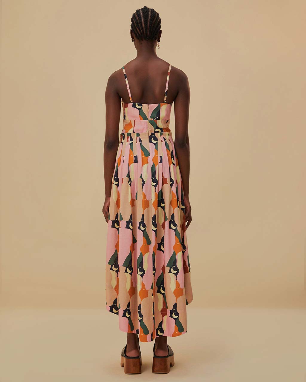 The Kiss Multicolor Sleeveless Midi Dress – ban.do