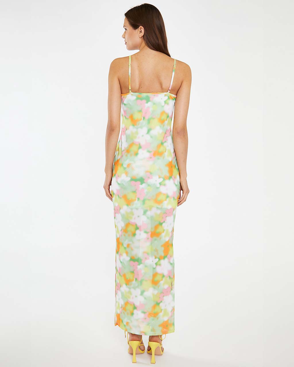 Blurred Floral Mesh Dress – ban.do