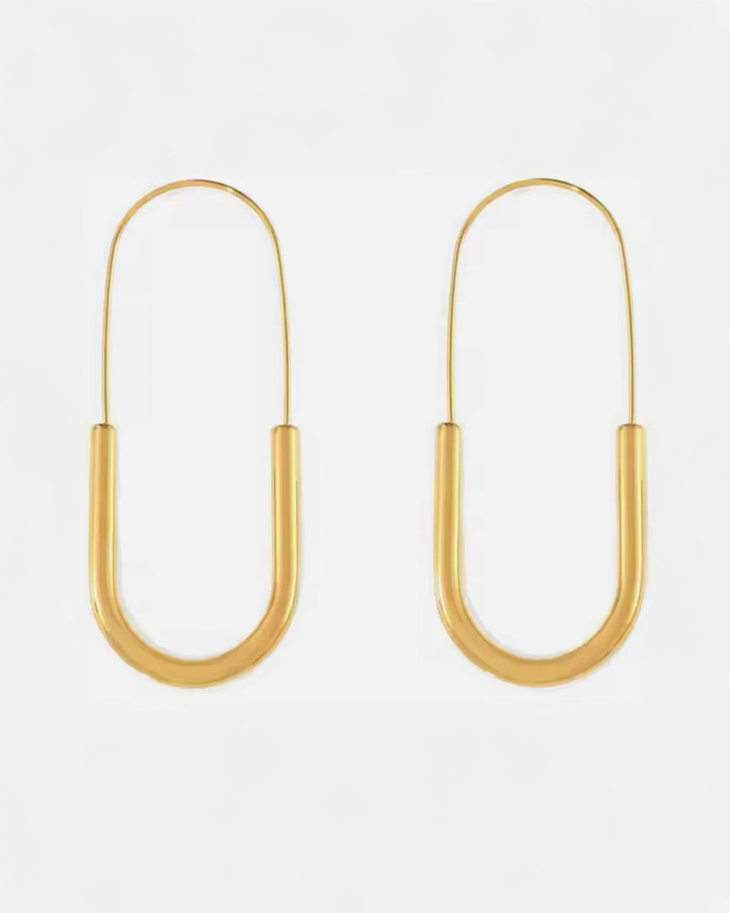 Paperclip Hoop Earrings - Gold – ban.do