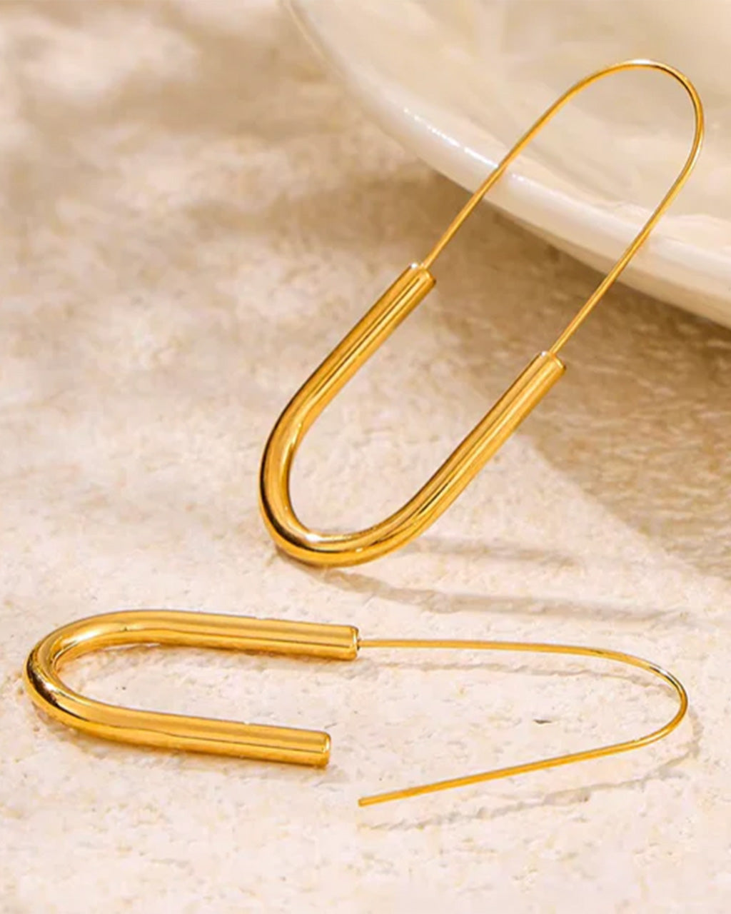 Paperclip Hoop Earrings - Gold – ban.do