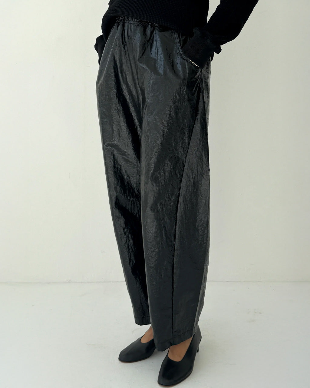 Liquid Nylon Arc Pants - Lacquer Black – ban.do