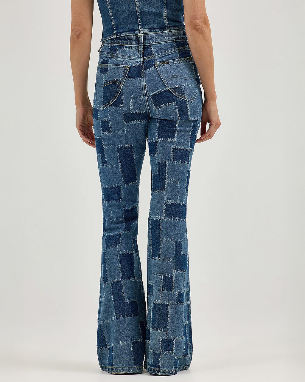 High Rise Patchwork Flare Jeans - Traveling Pant – ban.do
