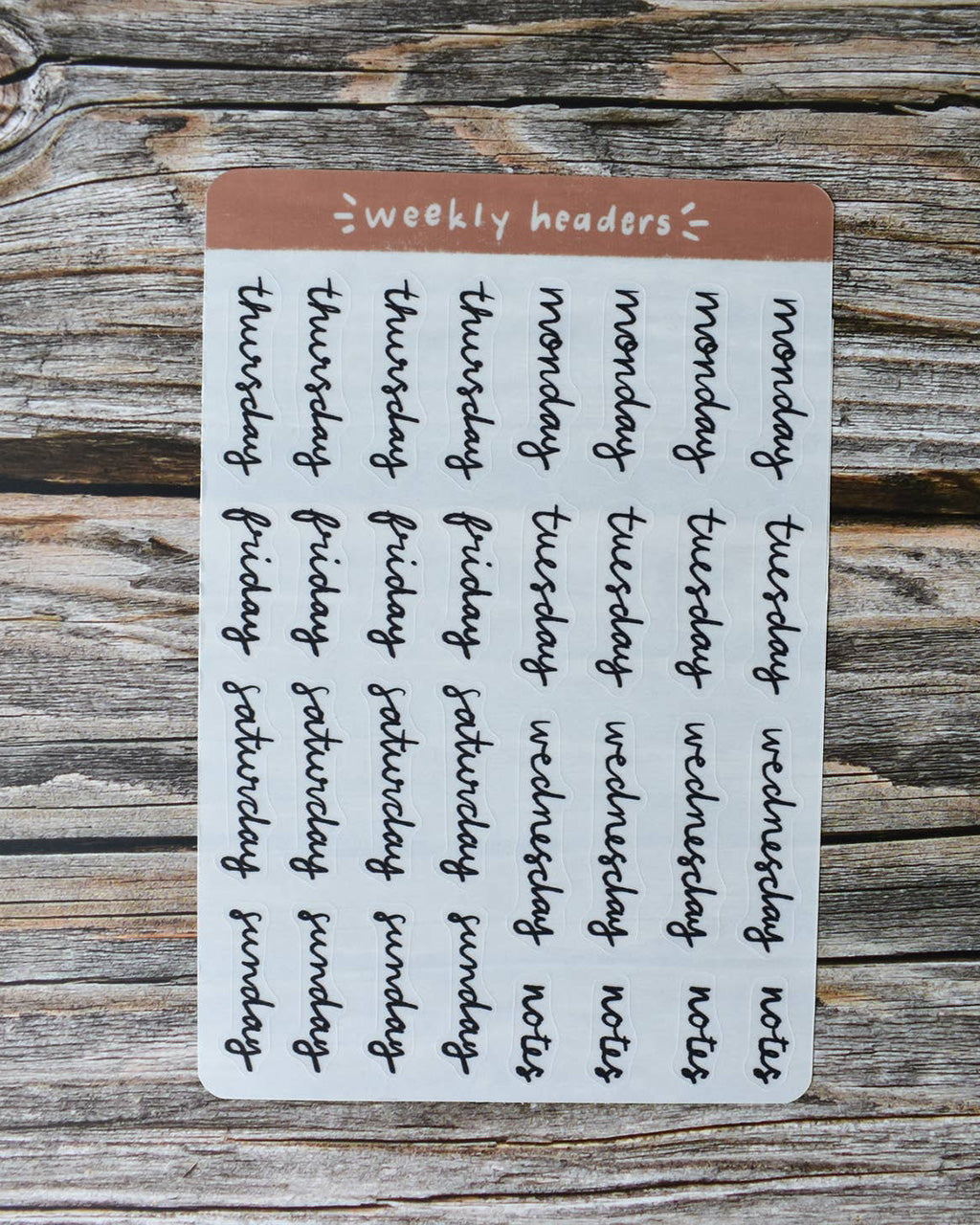 Journal & Planner Sticker Sheet - Week Headers – ban.do