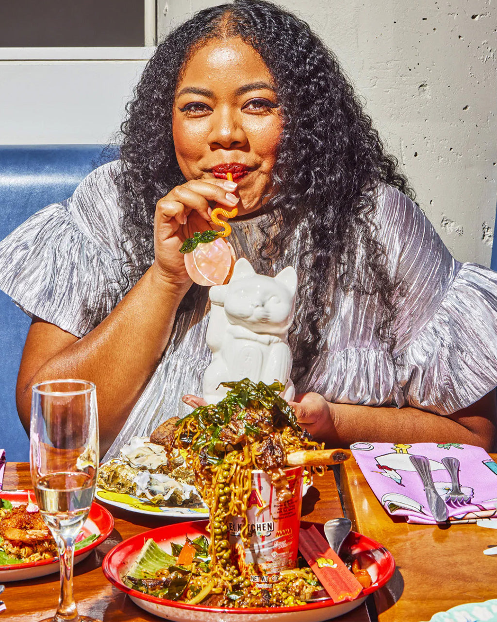 Silver Metallic Mushroom Dress – ban.do