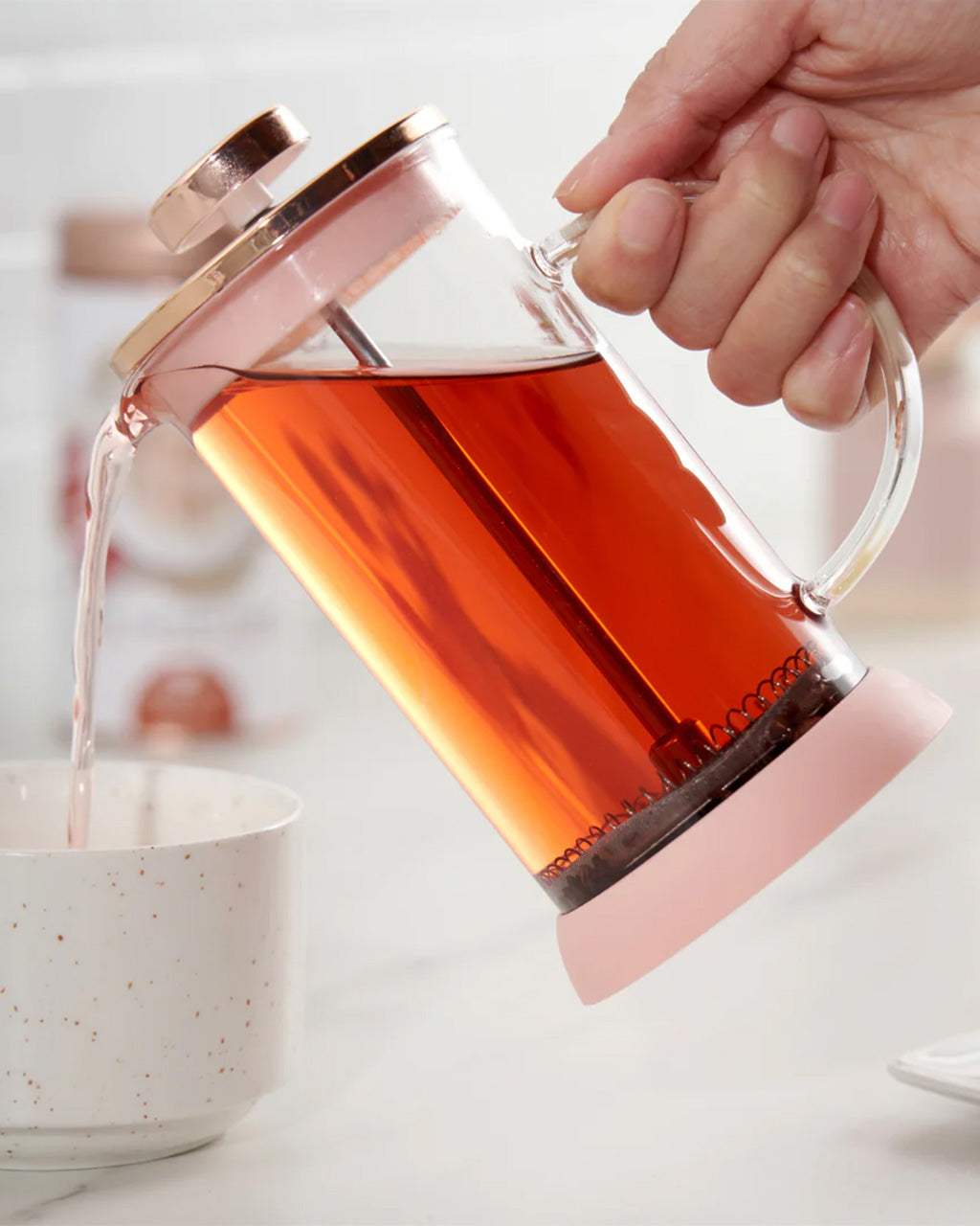 Riley Mini Glass Tea Press Pot – ban.do