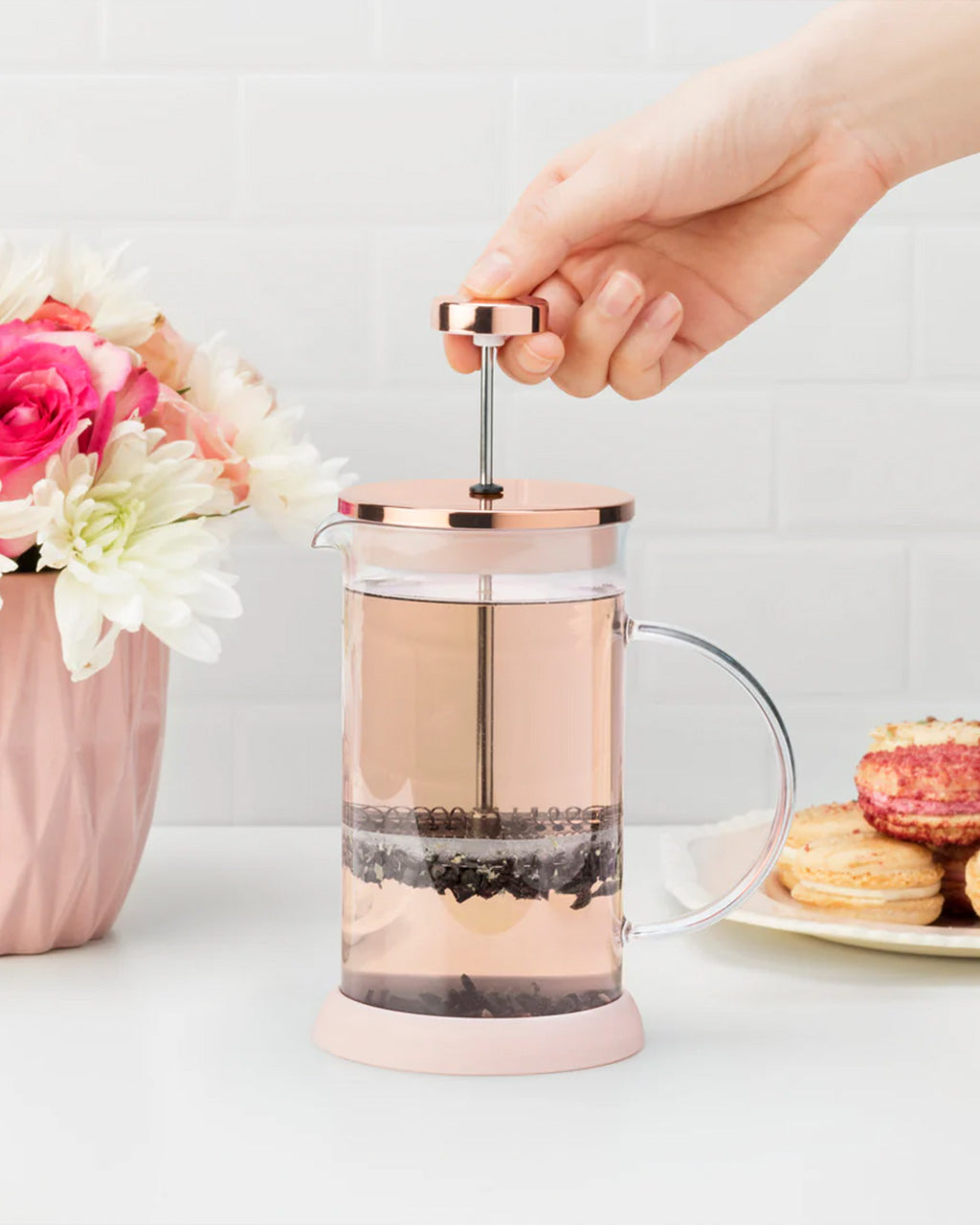 Riley Mini Glass Tea Press Pot – ban.do