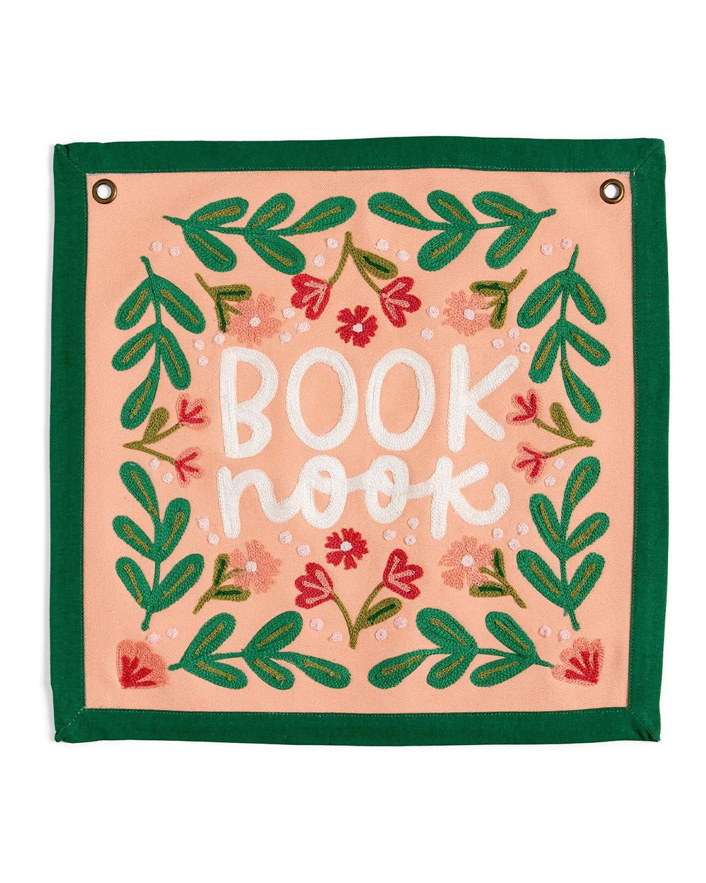 Book Nook Embroidered Canvas Banner – ban.do