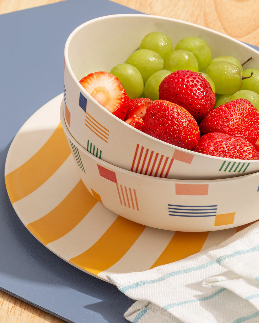 Bamboo Dinner Plate Set - Waves – ban.do