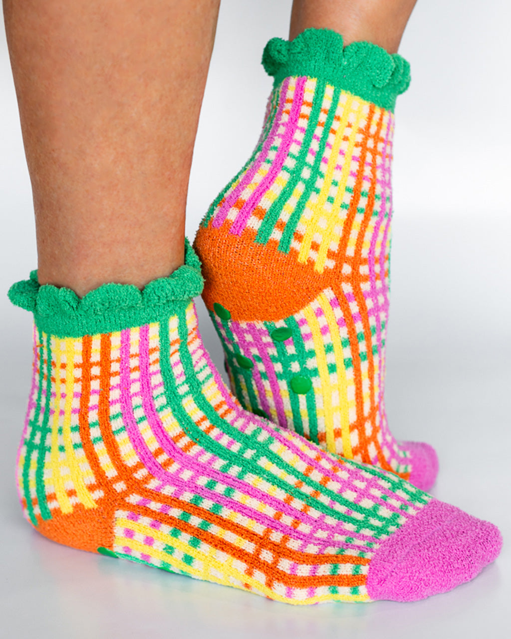 Cozy Grip Socks - Colorful Grid – ban.do