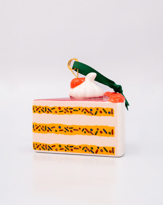 Ceramic Cake Slice Ornament | Cute Holiday Decor | ban.do