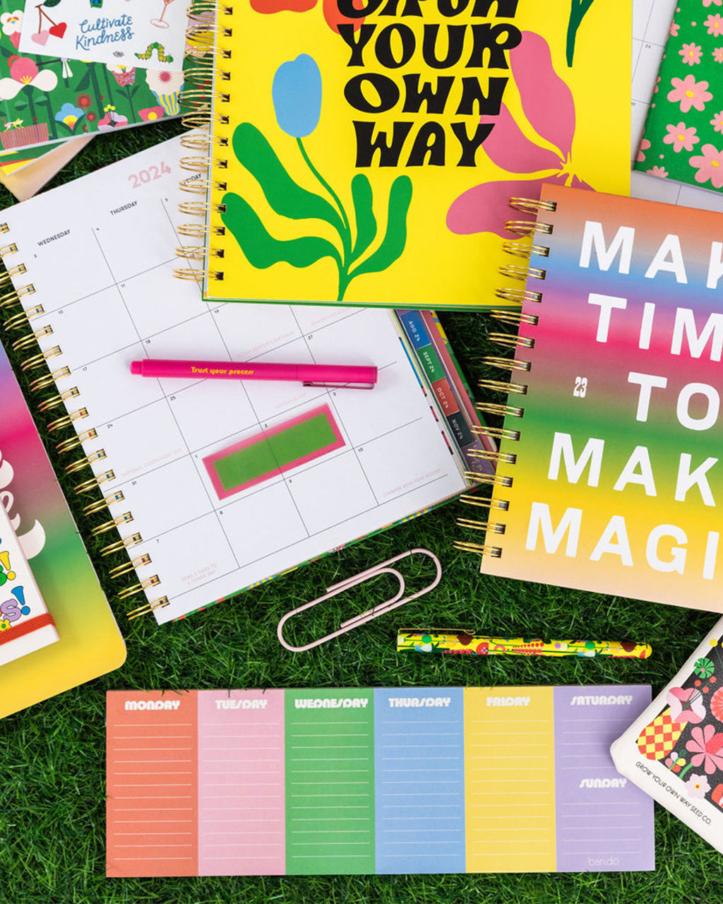 Colorblock Desk Notepad | Weekly Planner Pad | ban.do