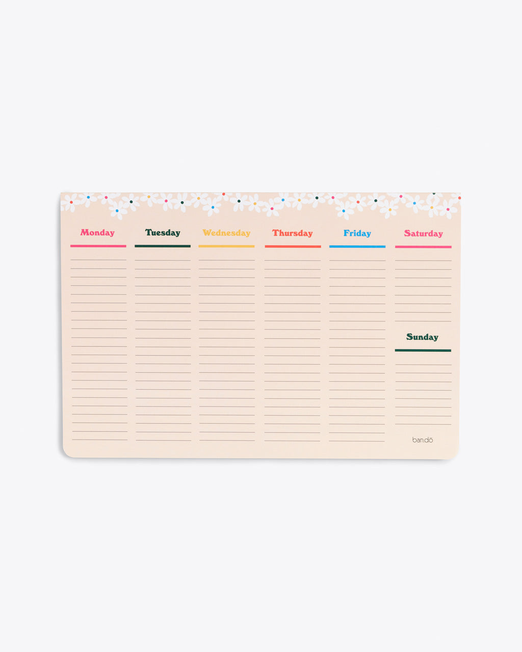 Week-to-Week Mega Desk Notepad | Daisies | ban.do