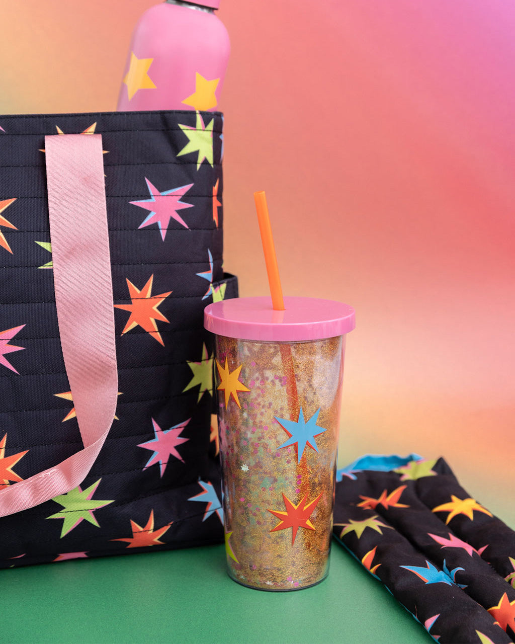 Glitter Bomb Sip Sip Tumbler with Straw - Starburst – ban.do